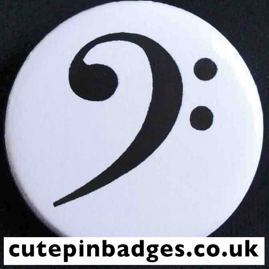 Bass Clef Badges | Cute Pin Badges